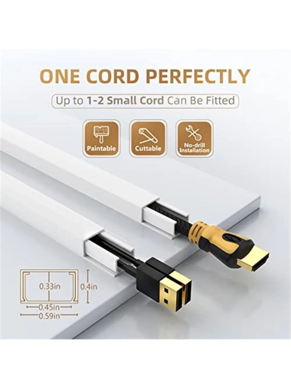 Storage & Organization | Cable Raceway Wall Cord Hider Tv Wire Cover ...